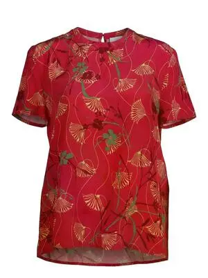 Valentino Garavani Floral-print T-shirt - Red