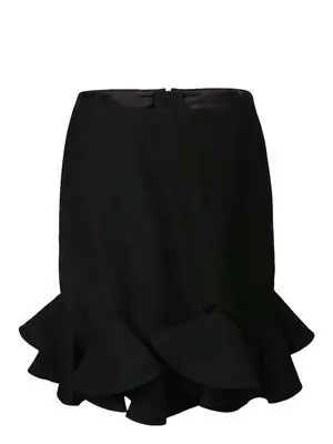 Valentino Garavani Panelled Ruffle Skirt - Black
