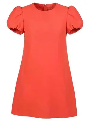 Valentino Garavani Puff-sleeve Mini Dress - Orange