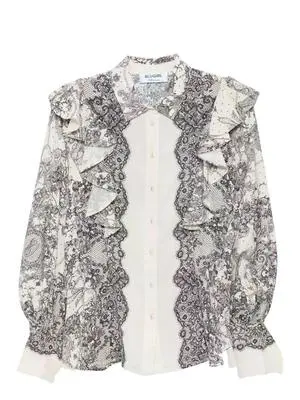 BLUGIRL Lace-print Shirt - Neutrals