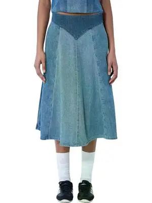 LEVI'S Panelled Midi Skirt - Blue