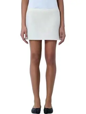 RIER Textured Wool Mini Skirt - Neutrals