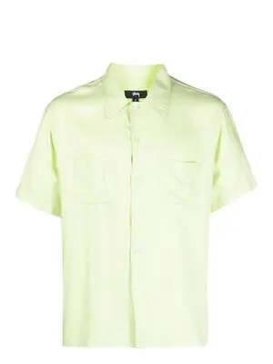 StÜssy Contrast Pick Stitched Shirt - Lime