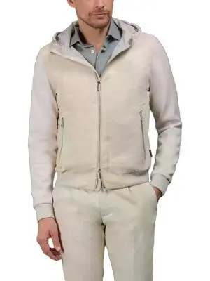 MOORER Cascalla-urm Hooded Suede Jacket - Neutrals