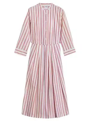 Aspesi Striped Shirt Dress White