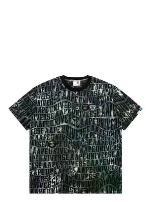 AAPE BY *A BATHING APE Patterned Crewneck T-shirt - Grey