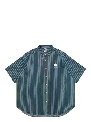 AAPE BY *A BATHING APE Striped Button Shirt - Blue