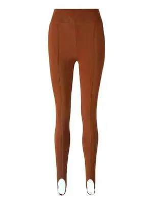 Chloé Jacquard Stirrup Trousers - Brown