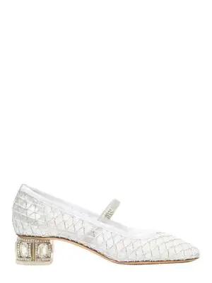 Casadei Belle Epoque Heeled Pumps - Silver