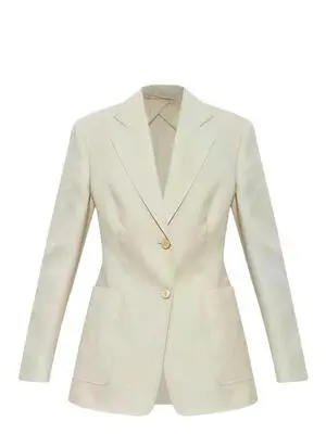 Max Mara Two-button Jacket With Patch Pockets - Neutrals