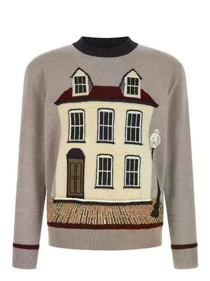 Junya Watanabe Jacquard Crew Neck Sweater - Neutrals