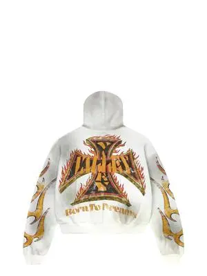 VALE FOREVER Zip-up Hoodie - White