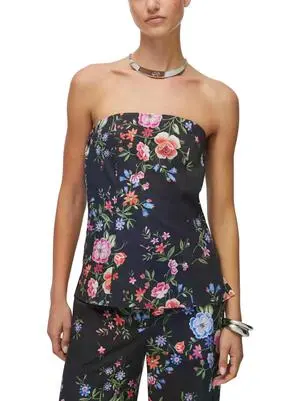 Liu Jo Floral-print Top - Black