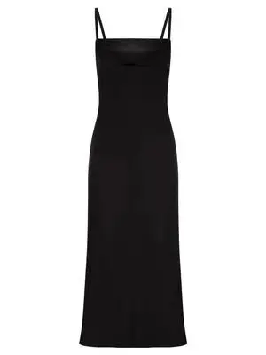 Max Mara Cady Draped Midi Dress - Black