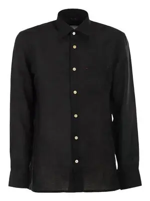 Kiton Linen Shirt - Black