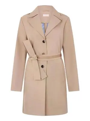Liu Jo Belted Trench Coat With Classic Lapel - Neutrals
