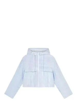 Armani Exchange Striped Hooded Jacket - Blue