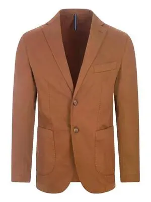 RUSSOCAPRI Oxford Cotton Blazer - Brown