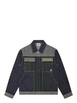 ICECREAM Hickory Panel Chest Pocket Jacket - Blue