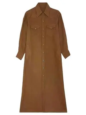 FORTELA Harley Buttoned Shirt Dress - Brown