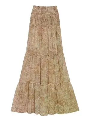 ANIYE BY Niko Paisley-print Maxi Skirt - Neutrals