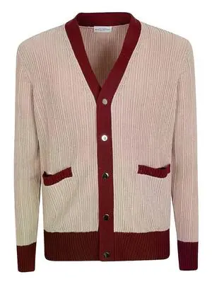 BALLANTYNE V-neck Button Cardigan - Neutrals