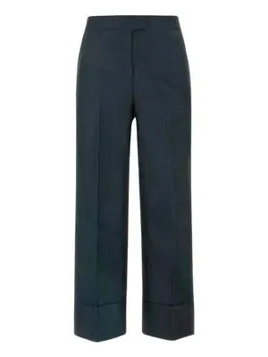 PT TORINO Colette Cropped Trousers Blue