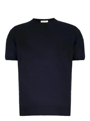 PANICALE Short-sleeve Silk T-shirt - Blue