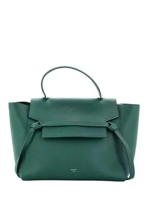 Celine Belt Bag Textured Leather Mini Shoulder Bag - Green