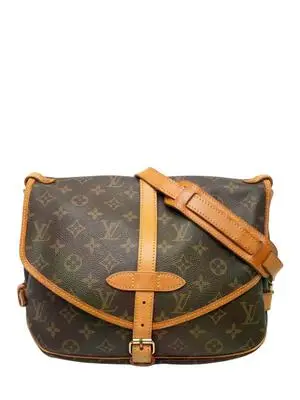 LOUIS VUITTON 1992 Monogram Saumur 25 Crossbody Bag - Brown