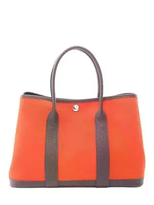 Hermès 2021 Toile And Negonda Garden Party 30 Tote Bag - Red