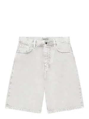 Carhartt Work In Progress Carhartt WIP Logo-Patch Denim Shorts Grey