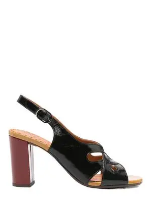 Chie Mihara Cutout Slingback Sandals - Black