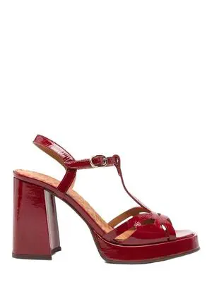 Chie Mihara T-strap Platform Sandals - Red