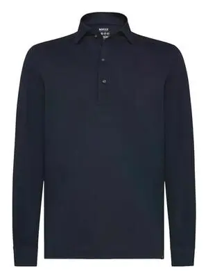 Boggi Milano Bowling-collar Polo Shirt - Blue