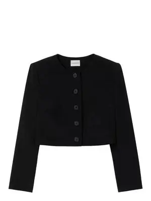 CLAUDIE PIERLOT Button-Front Cropped Blazer