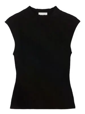Claudie Pierlot Sleeveless Mock-neck Top - Black