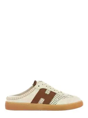 Hogan Perforated Sneaker Mules Neutrals