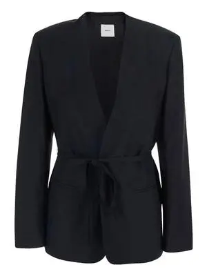 GRIFONI Tie-fastening Jacket - Black