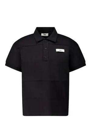 GMBH Patchwork Polo Shirt - Black