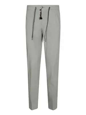 Marco Pescarolo Caracciolo Drawstring Cotton Trousers - Grey