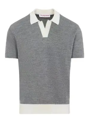 Orlebar Brown Contrast-trim Short-sleeve Polo Shirt - Grey