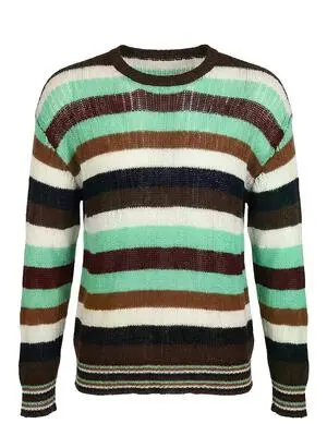 Valentino Garavani Striped Knitted Jumper - Green
