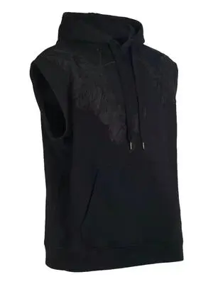 Valentino Garavani Butterfly Appliqué Sleeveless Hoodie - Black
