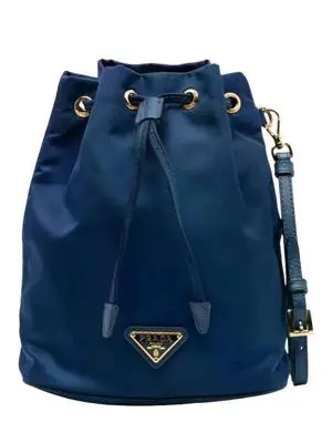 Prada Re-nylon Drawstring Pouch - Blue