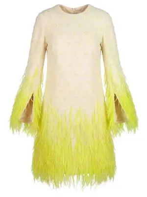 Valentino Garavani Round-neck Mini Dress - Neutrals