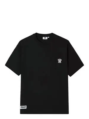 CHOCOOLATE Bear-patch T-shirt - Black