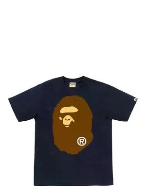 A BATHING APE Big Ape Head Cotton T-shirt Blue