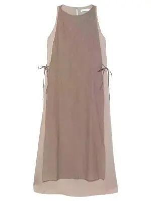 VIKTORIA CHAN Tie Detail Dress - Brown