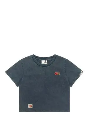 AAPE BY *A BATHING APE Graphic Appliqué T-shirt - Blue